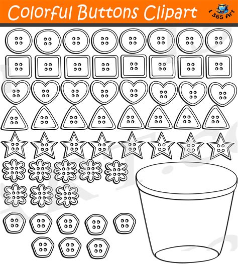 Button Shapes Clipart Set Download Clipart 4 School