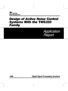 Design Of Active Noise Control Systems With The Design Of Active Noise Control Systems With