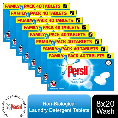 Persil Non Bio Tablets For Laundry Detergent Washing 20 Washes 12kg