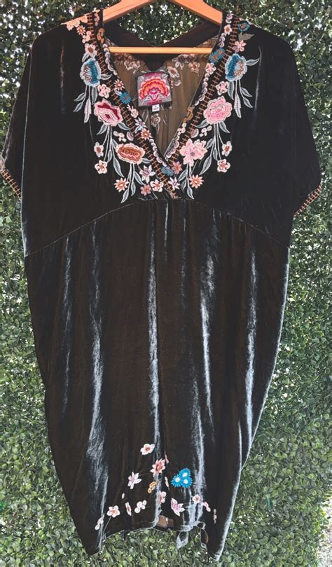 Johnny Was Serefina Velvet Tunic Dress Xs Gem