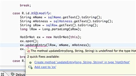 Android Application Development Tutorial 123 Updating Sqlite Entry Youtube
