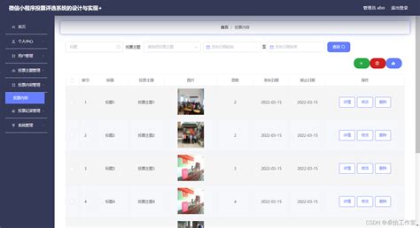【计算机毕业设计】209微信小程序投票评选系统微信小程序投票系统的数据库管理 Csdn博客