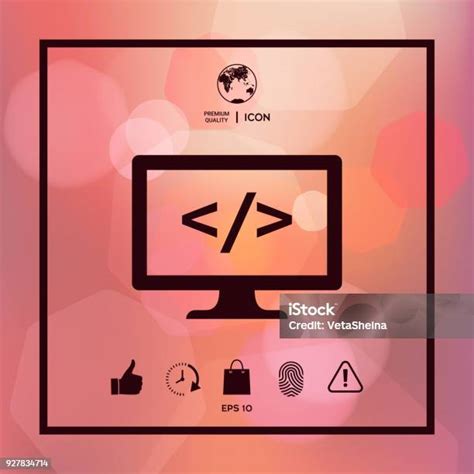 Ikon Simbol Pengkodean Ilustrasi Stok Unduh Gambar Sekarang Belarus