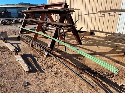 19 Pieces Of Assorted Rebar And Heavy Rebar Steel Rack Mcpherson