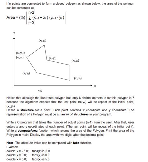 Solved If N Points Are Connected To Form A Closed Polygon As Chegg