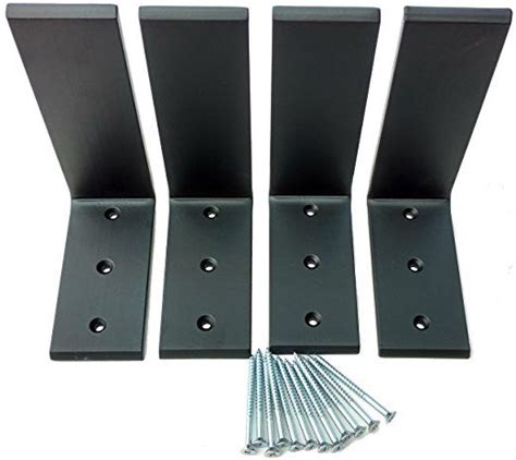 Heavy Duty Black Steel 6x8 Countertop Support Brackets
