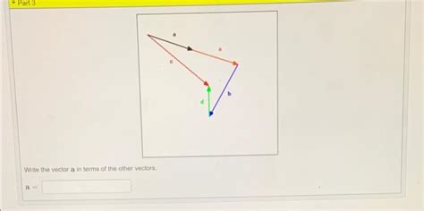 Solved Write The Vector A In Terms Of The Other Chegg Com