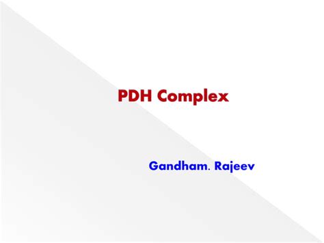 Pyruvate Dehydrogenase Complex Pdh Multi Enzyme Complex Pptx