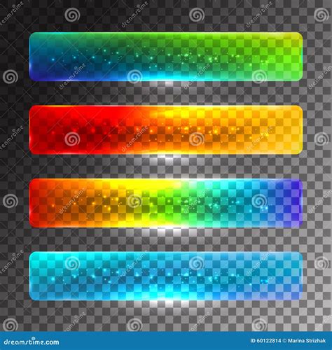 Set Of Colored Web Buttons Stock Vector Illustration Of Design 60122814