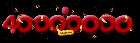 40000000명의 팔로워가 있는 배너는 3d 레드 풍선과 다채로운 색종이로 되어 주셔서 감사합니다 소셜 미디어 40m 팔로워