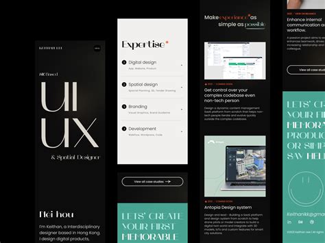 Personal Website Mobile View By Keithan Lee On Dribbble