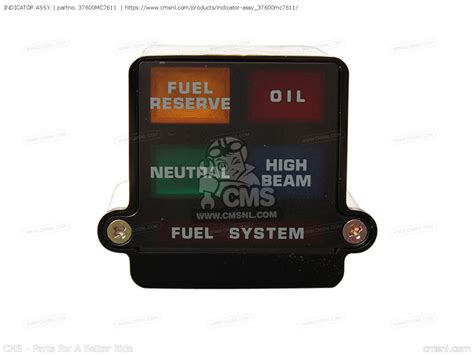 37600mc7611 Indicator Assy Honda Buy The 37600 Mc7 611 At Cmsnl