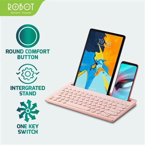 Jual Robot Kb10 Multi Device Bluetooth And 2 4g Wireless Keyboard Original Shopee Indonesia