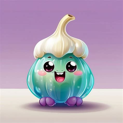Premium Photo 3d Cute Garlic Character