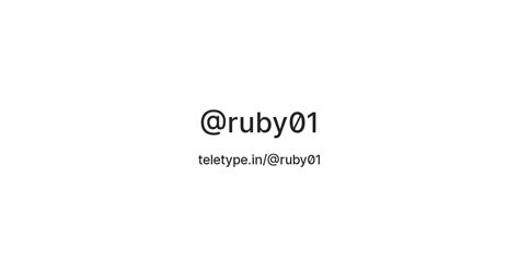 Ruby Teletype