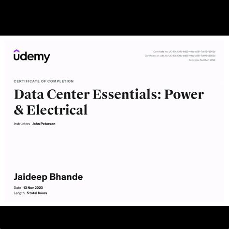 completed data center essentials course jaideep bhande posted on the