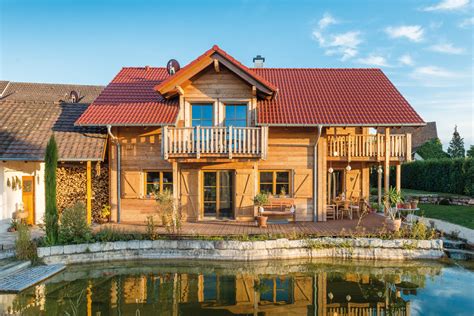 CO Neutrales Blockhaus Im Bilderbuch Landhausstil Greenhome