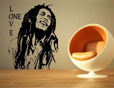 Bob Marley Reggae Rasta Jamaica Large Vinyl Transfer Stencil Decal