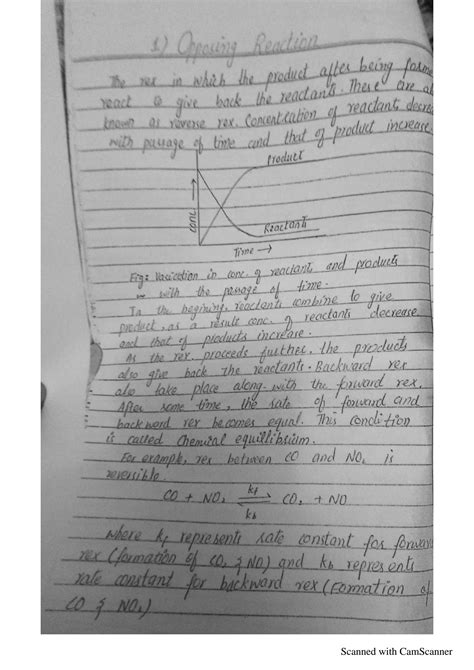 Solution Simultaneous Reaction In Detail Opposing Reaction First Order Opposed By First Order