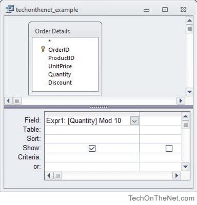 MS Access Mod Function