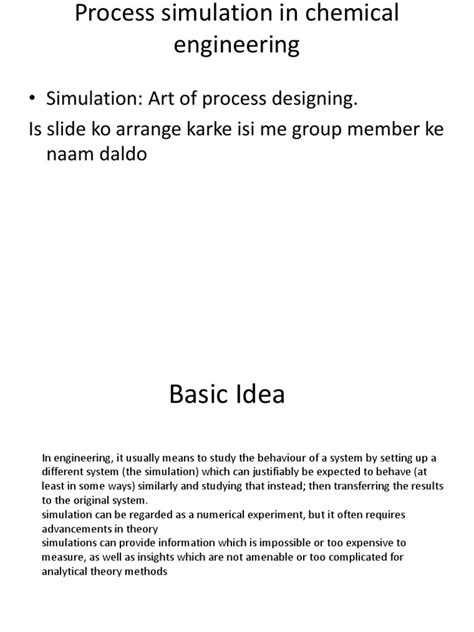 Process Simulation In Chemical Engineering Pdf Simulation