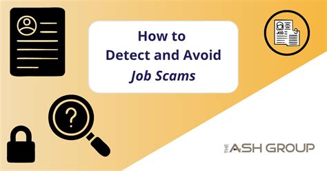 How To Detect And Avoid Job Scams The Ash Group