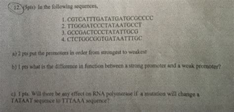 Solved In the following sequences, CGTCATTTGATATGATGCGCCCC | Chegg.com