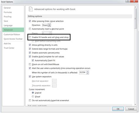 enable fill handle in microsoft excel abhyas