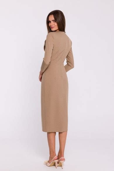 Rochie Simpla Midi Cu Decolteu In V Stylove 5406986 8 209753 Fashion Days