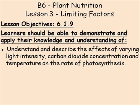 B6 Plant Nutrition Igcse Biology L3 Teaching Resources
