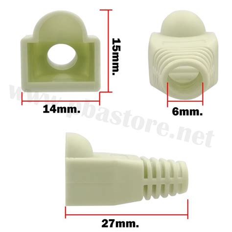บูทครอบหัวแลน Cat5ecat6 แบบปลอกสวม สีขาวbootหัว Rj 45 Plug Bootบูทแลน