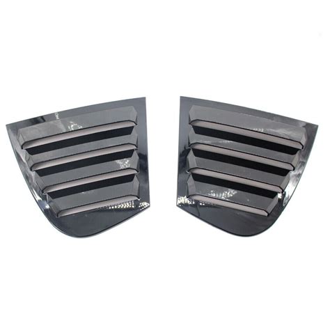 Rear Door Left And Right Window Triangular Gloss Black Trims For Bmw 3