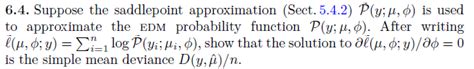 6 4 suppose the saddlepoint approximation sect