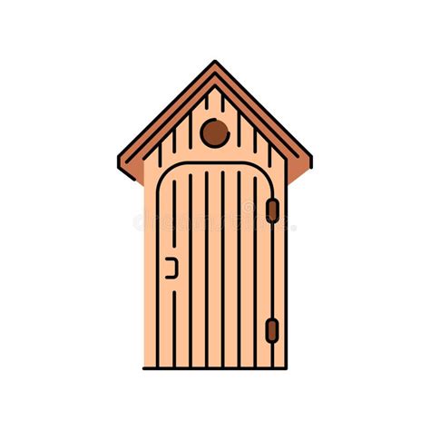 Compost Toilet Color Line Icon Composting Vector Isolated Element