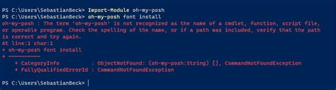 Failure Trying To Install Oh My Posh Issue Jandedobbeleer Oh