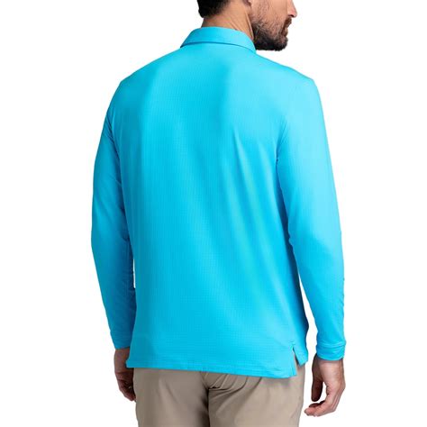 Ibkul Mens Long Sleeve Polo Turquoise Golf Hq