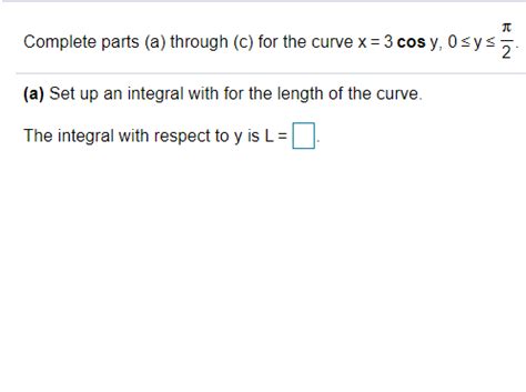 Solved TT Complete Parts A Through C For The Curve X Chegg Com