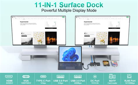 New Microsoft Surface Dock 11 In 1 Surface Docking Station With 4k