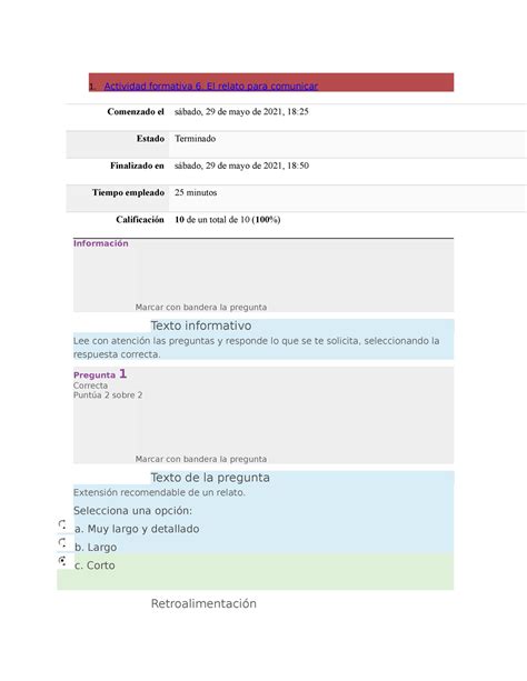 513268784 Actividad Formativa 6 1 Actividad Formativa 6 El Relato