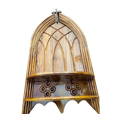 Traditional Brown Teak Wood Altar Stand For Home Sizedimension