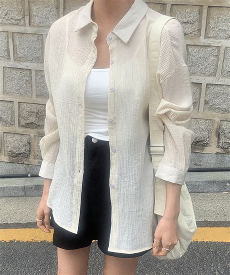 살안타템🫧 이퓨 투웨이 시어서커 오버핏 썸머 셔츠 3color 에이블리