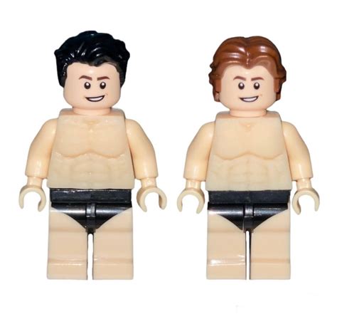 Naked Minifigure With Six Pack Custom Design Playboy Etsy