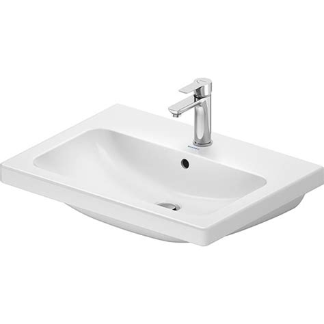 Duravit D Code Single Tap Hole White High Gloss Wash Basin 650 X 480mm