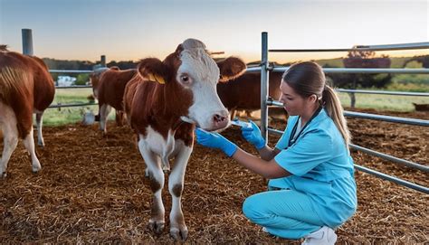 A Veterinary Health Check On Cattle At A Farm Focusing On A