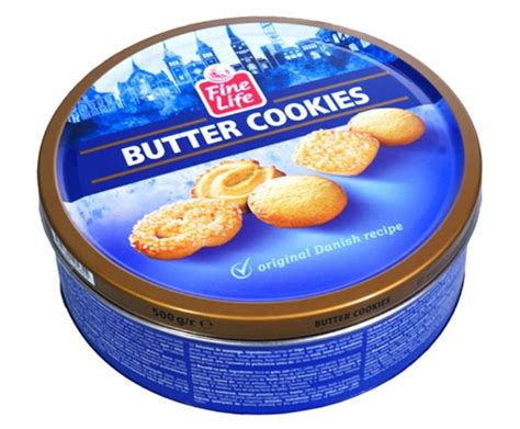 Датски маслени бисквити Fine Life метална кутия 500г