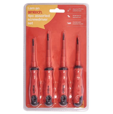 Amtech 4pc Assorted Screwdriver Set David Irons