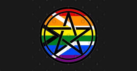 Large Print Pentacle Lgbt Flag South Africa Pride Large Print Wicca