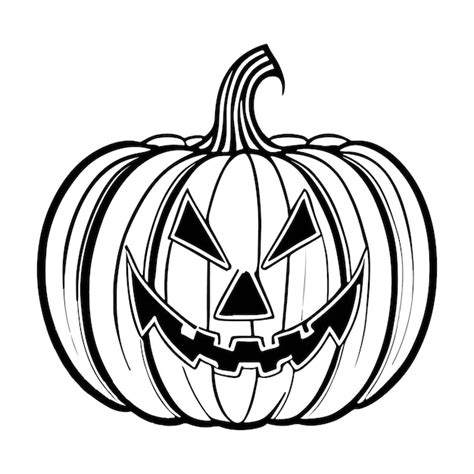 Раскраски тыквы на Хэллоуин для детей Премиум векторы