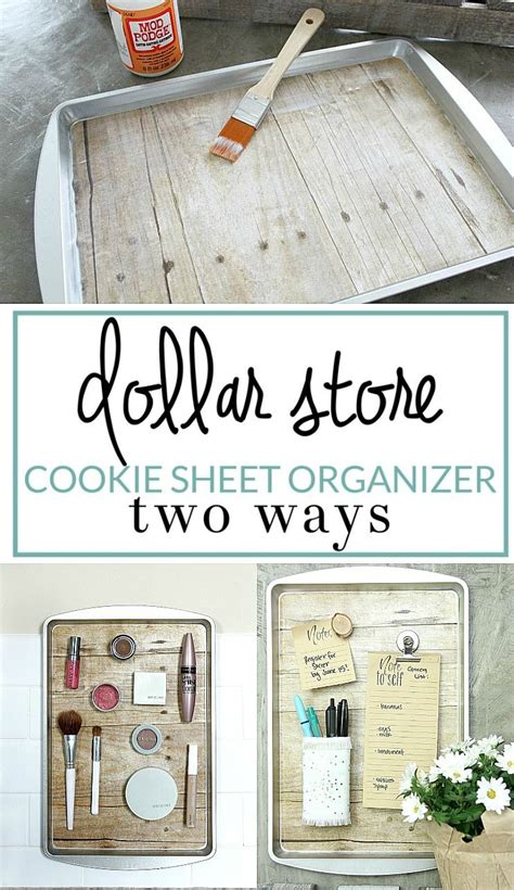 Diy Magnetic Organizer From Dollar Store Cookie Sheet