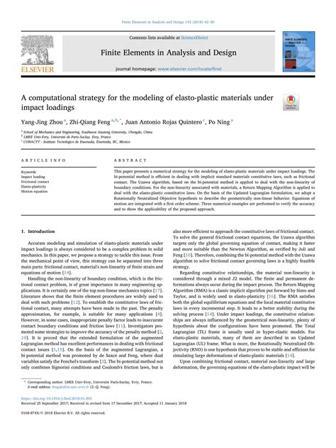 pdf application of the bi potential integration algorithm to non
